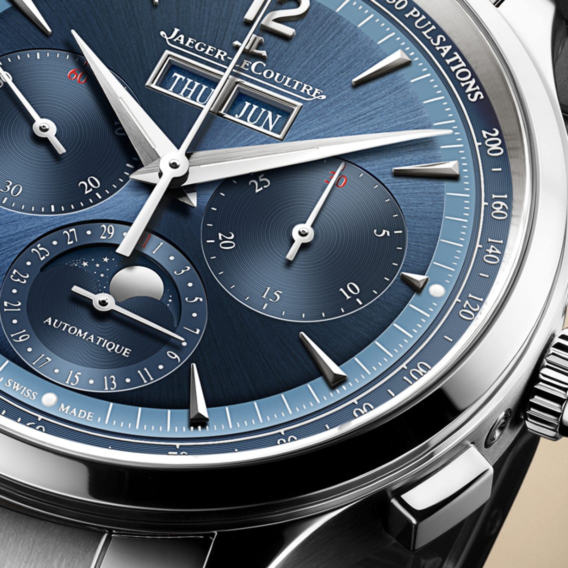 Master Control Chronograph Calendar Watch Q4138180 | Jaeger-LeCoultre