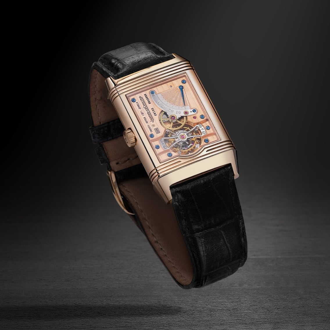 Stainless Steel Men Watch Manual winding Reverso Tribute Duoface ...