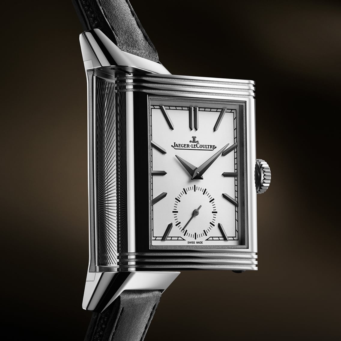 Stainless Steel Men Watch Manual winding Reverso Tribute Small Seconds ...