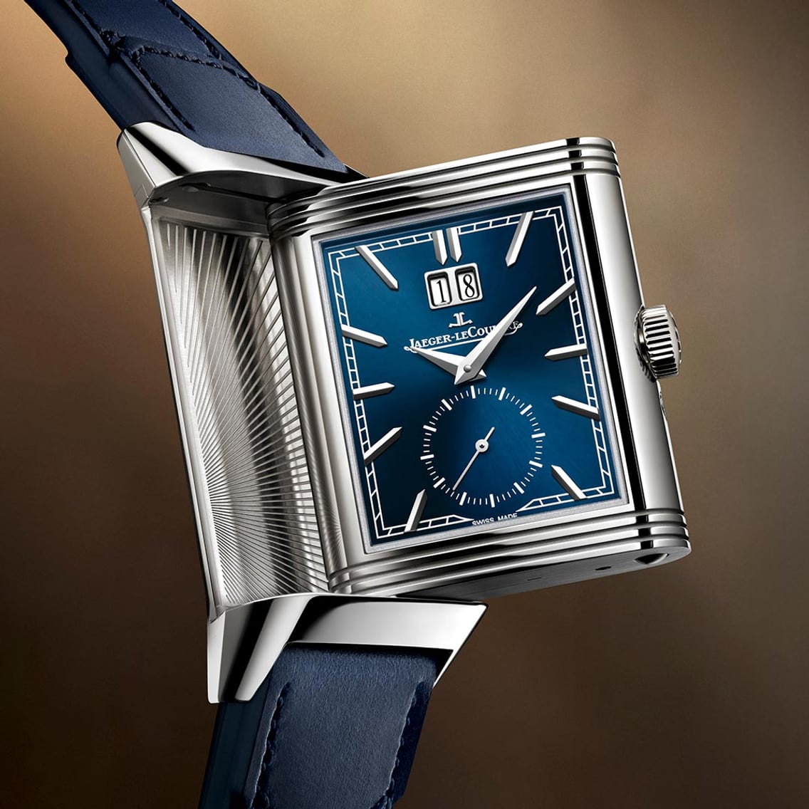 Stainless Steel Reverso Tribute Geographic Man Watch Q714845J | Jaeger ...