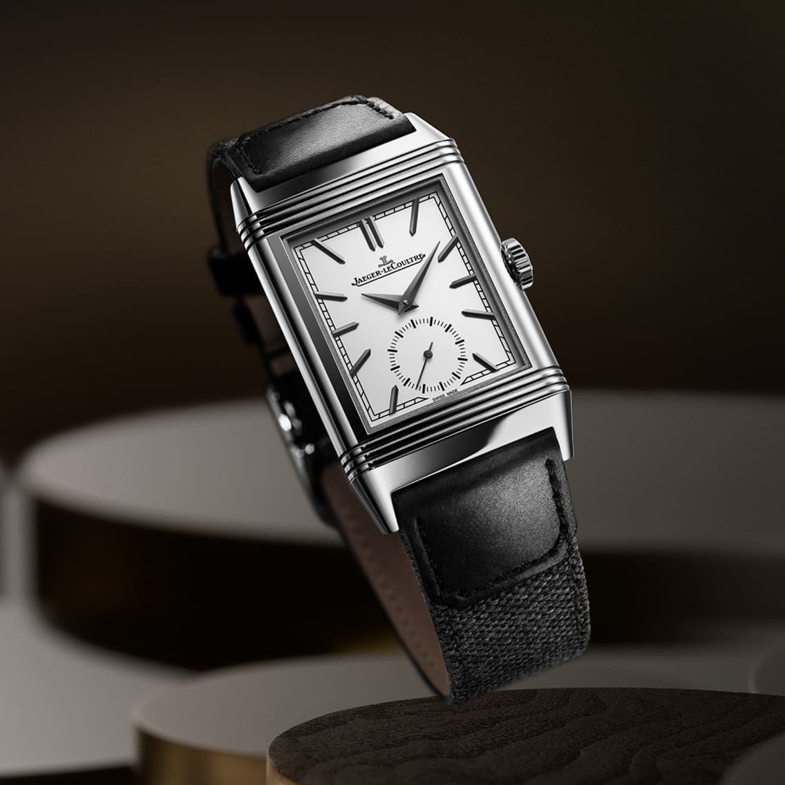 Stainless Steel Men Watch Manual winding Reverso Tribute Small Seconds ...