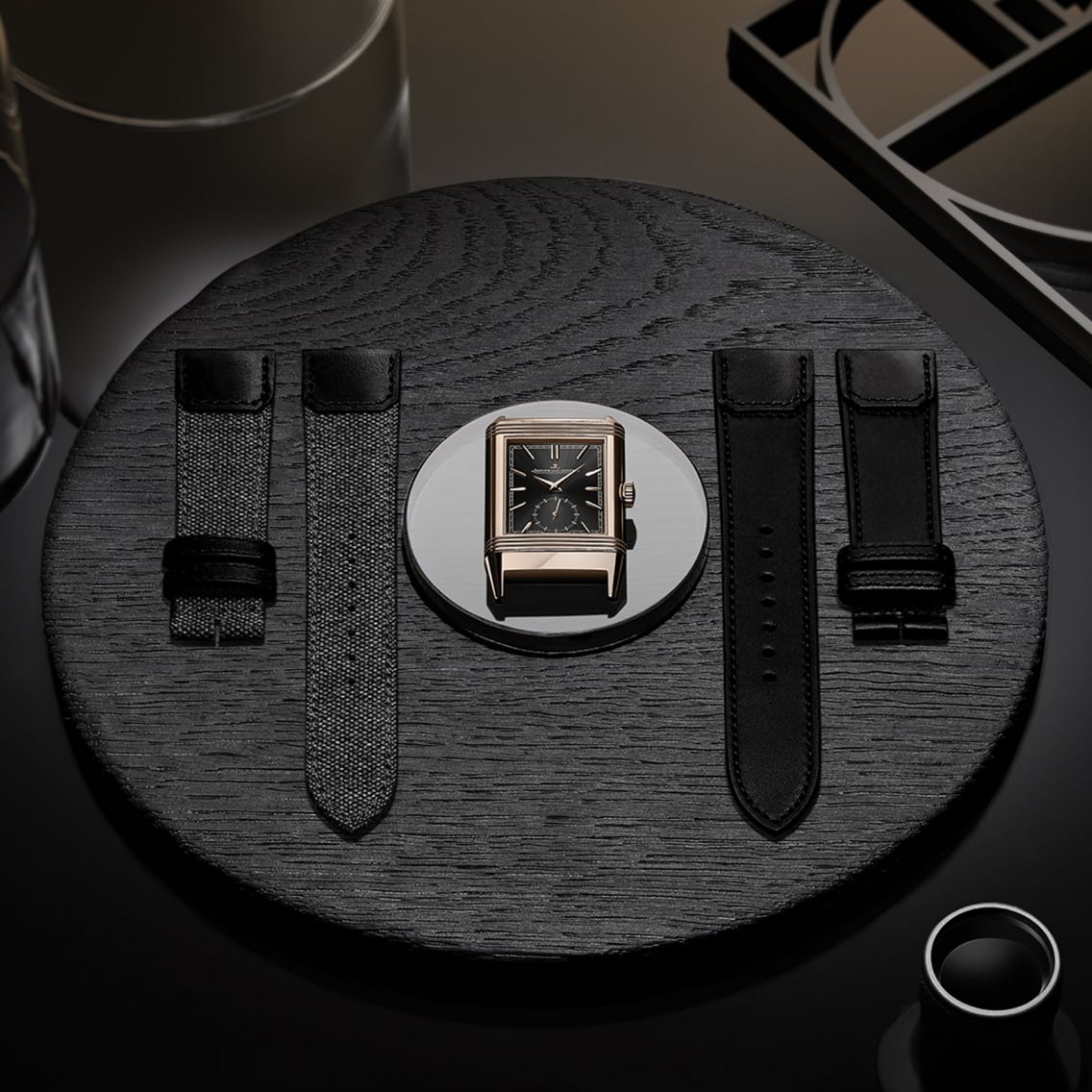 Stainless Steel Men Watch Manual winding Reverso Tribute Small Seconds ...