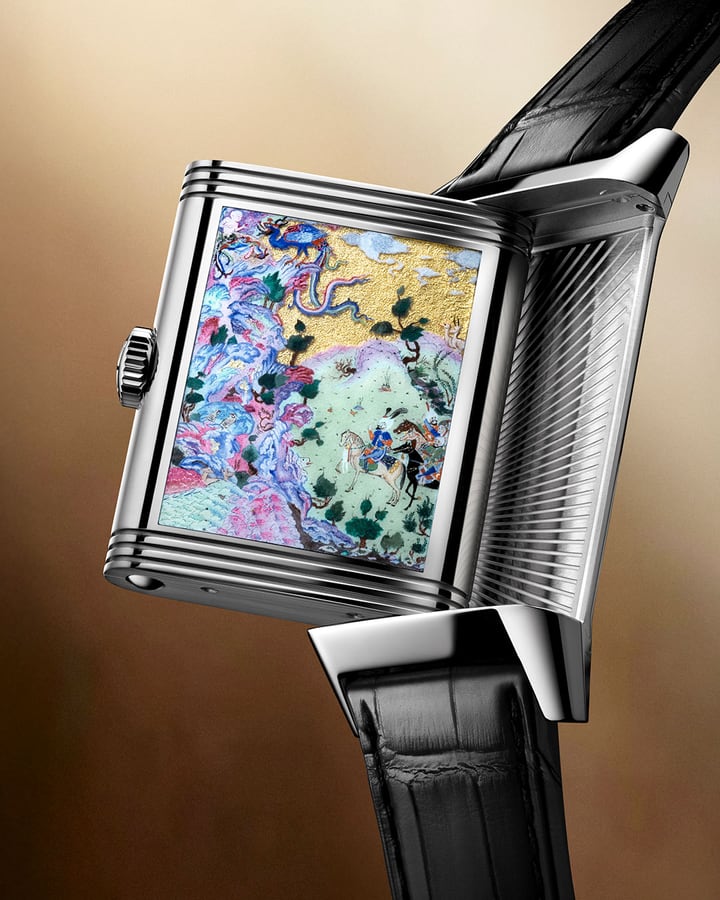 White Gold Reverso Tribute Enamel Man Watch Q39334S3 | Jaeger-LeCoultre