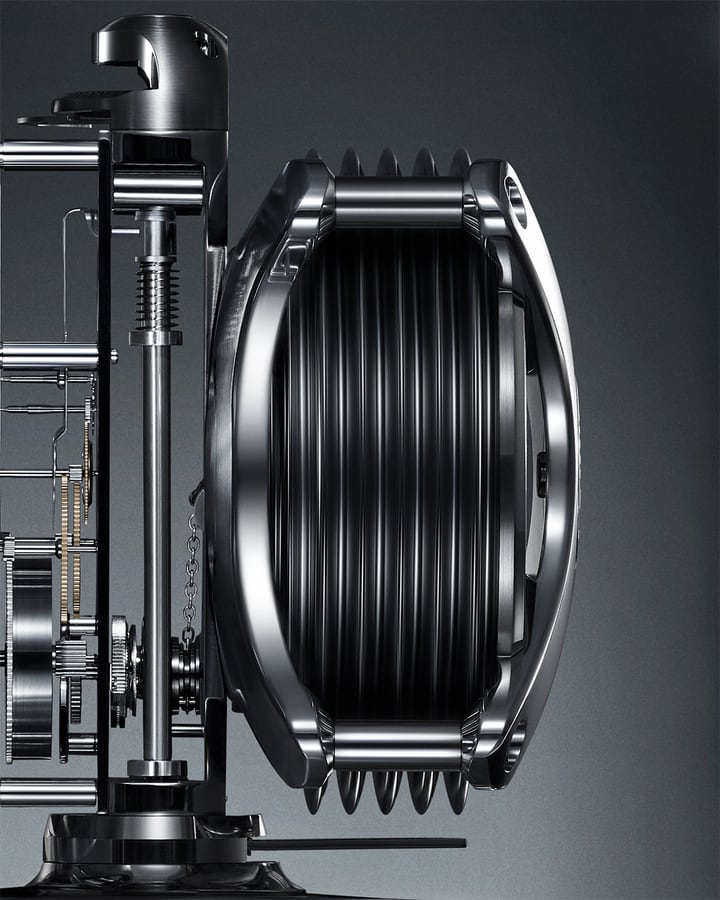 Rhodium-plated brass Unisex Watch Perpetual movement Atmos Classique ...