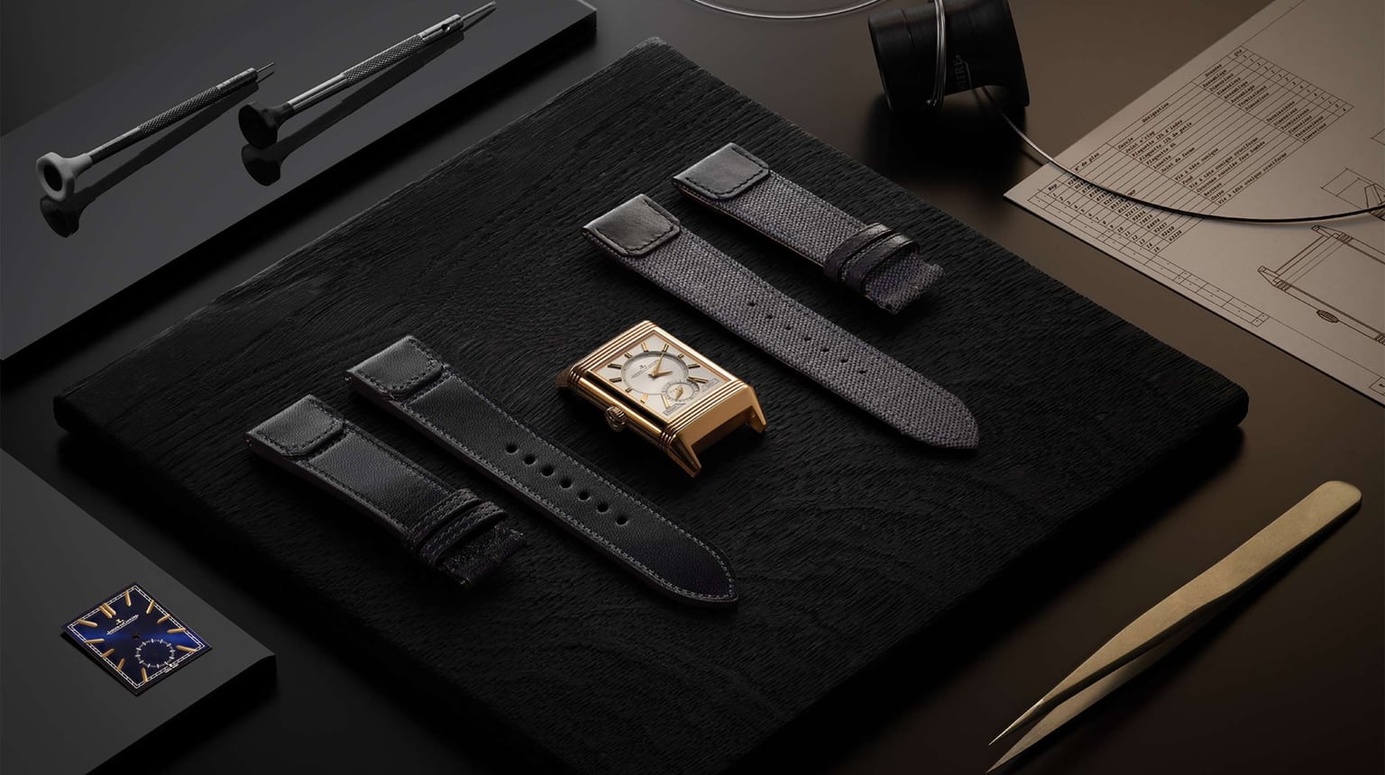 Rose Gold Men Watch Manual winding Reverso Tribute Small Seconds ...