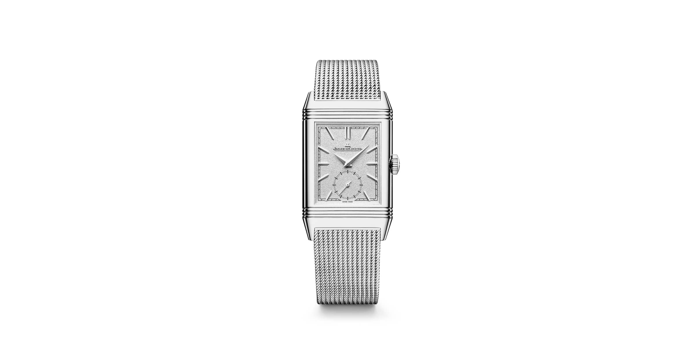 Montre pour homme en or blanc Reverso Tribute Monoface Small Seconds ...