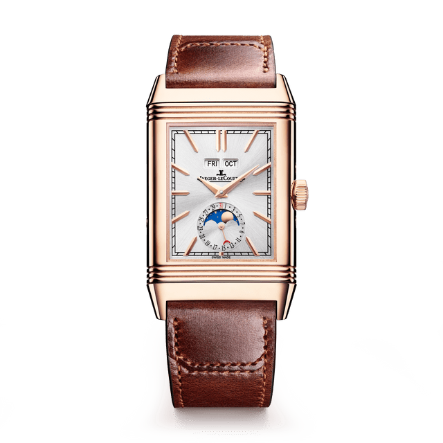 Pink Gold Men Watch Manual winding Reverso Tribute Duoface Tourbillon ...
