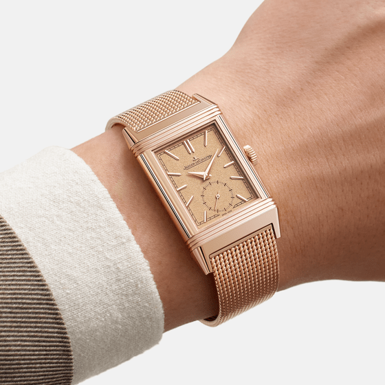 Rose Gold Reverso Tribute Monoface Small Seconds Or Deco Man Watch ...