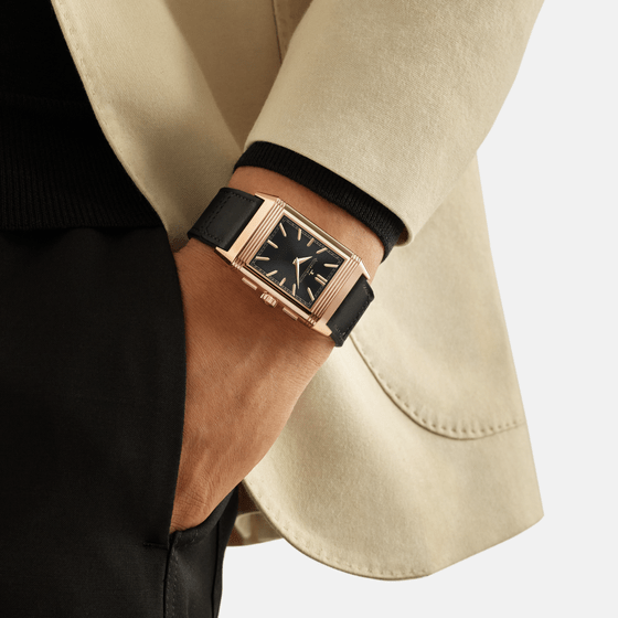 Rose Gold Men Watch Manual winding Reverso Tribute Chronograph Q389257J ...