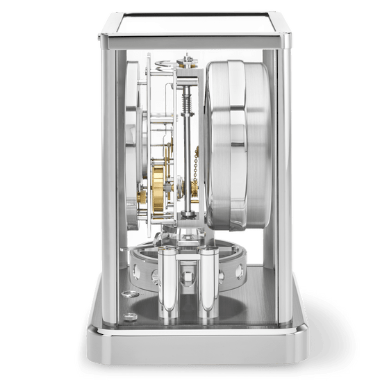 Rhodium-plated brass Clock Atmos Classique Phases de lune q5112202 ...