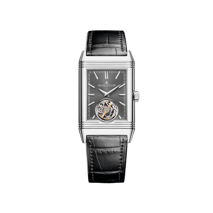 Stainless Steel Men Watch Manual winding Reverso Tribute Duoface ...