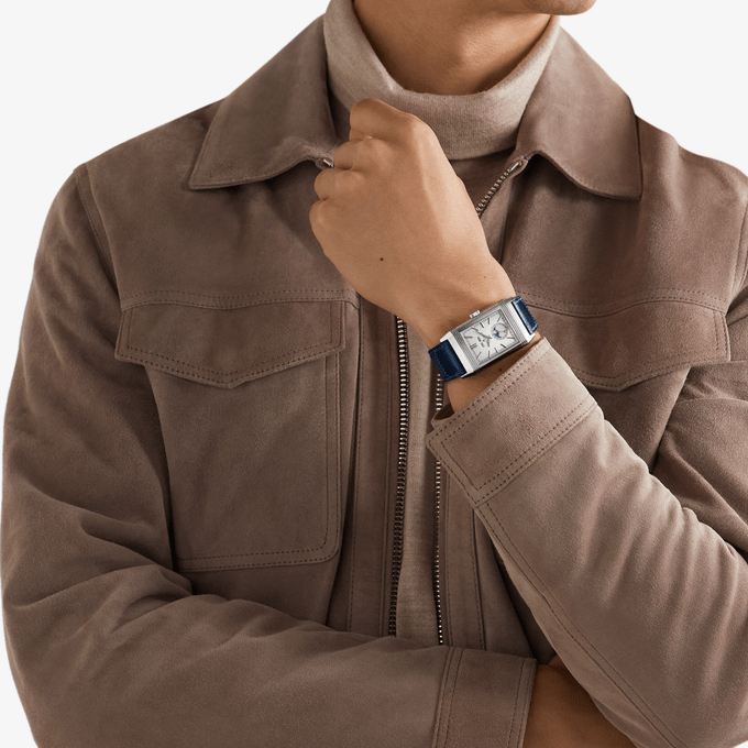 Stainless Steel Men Watch Manual winding Reverso Tribute Duoface ...