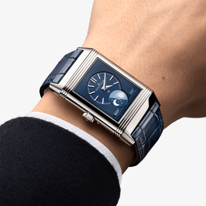 Stainless Steel Men Watch Manual winding Reverso Tribute Moon 3958420 ...